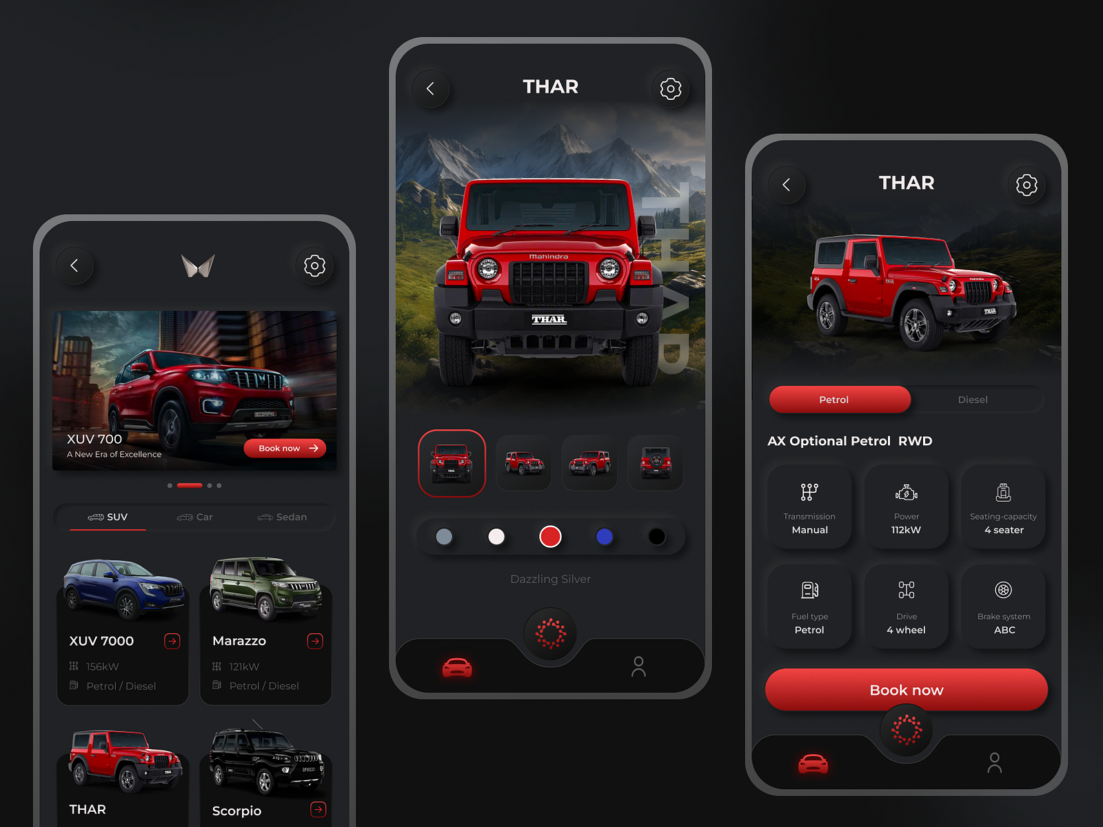 Mahindra Car App Concept UI by ProCreator - Global UI/UX Design Agency ...
