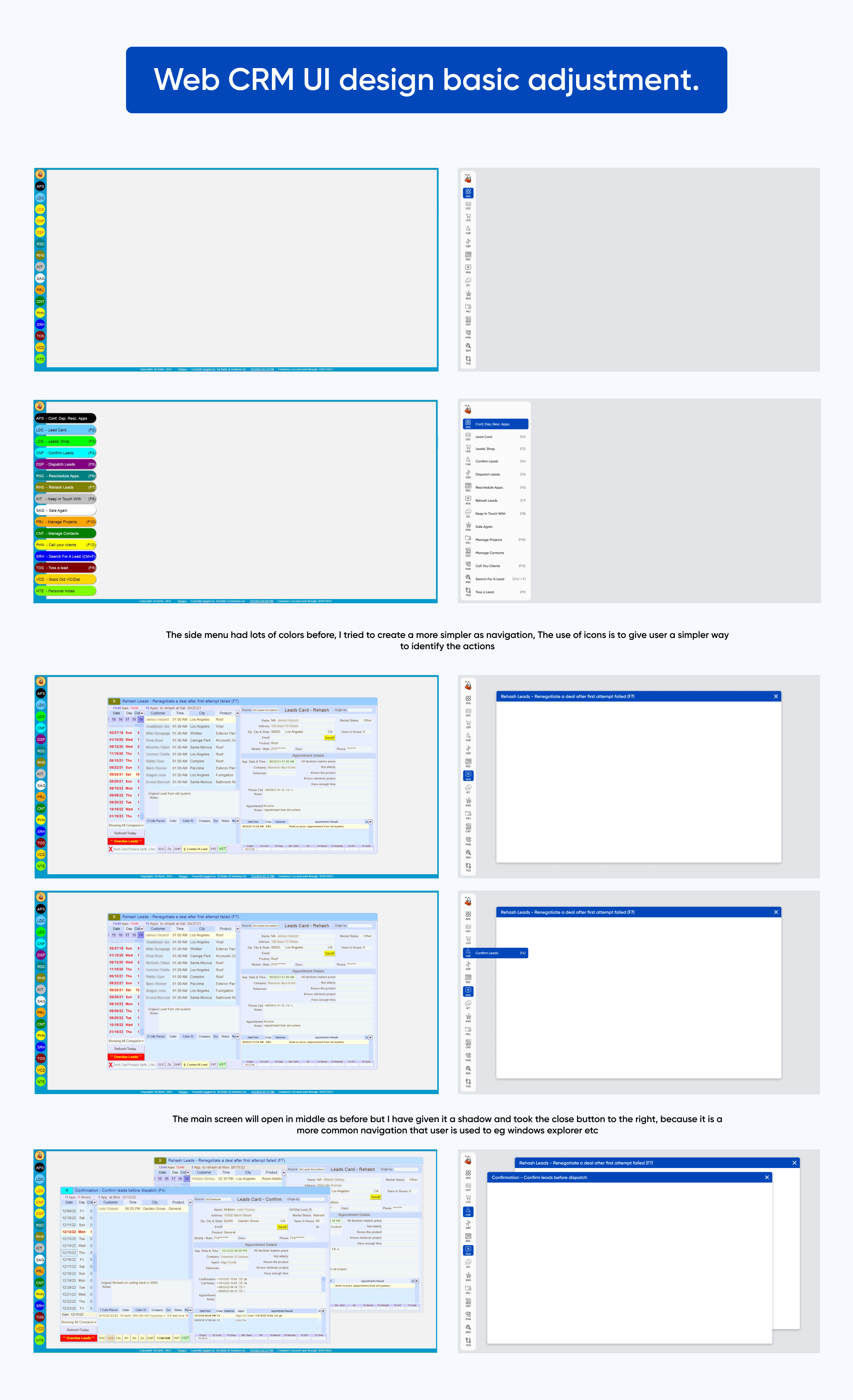 Myant CRM - Redesign by Harsh Jain on Dribbble