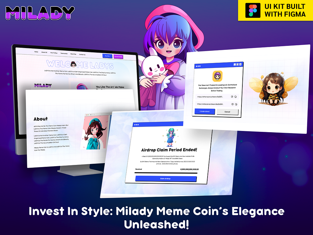 Milady Meme Coin Web UI Kit by Bitrix Infotech Pvt Ltd on Dribbble