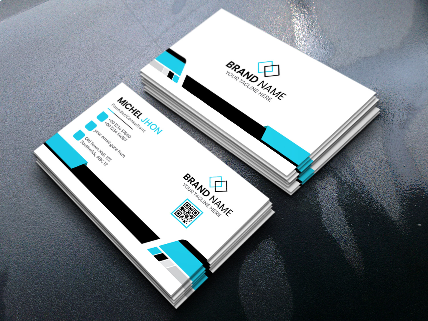 Simple Business Card design by Muklisur Rahman Shofi on Dribbble