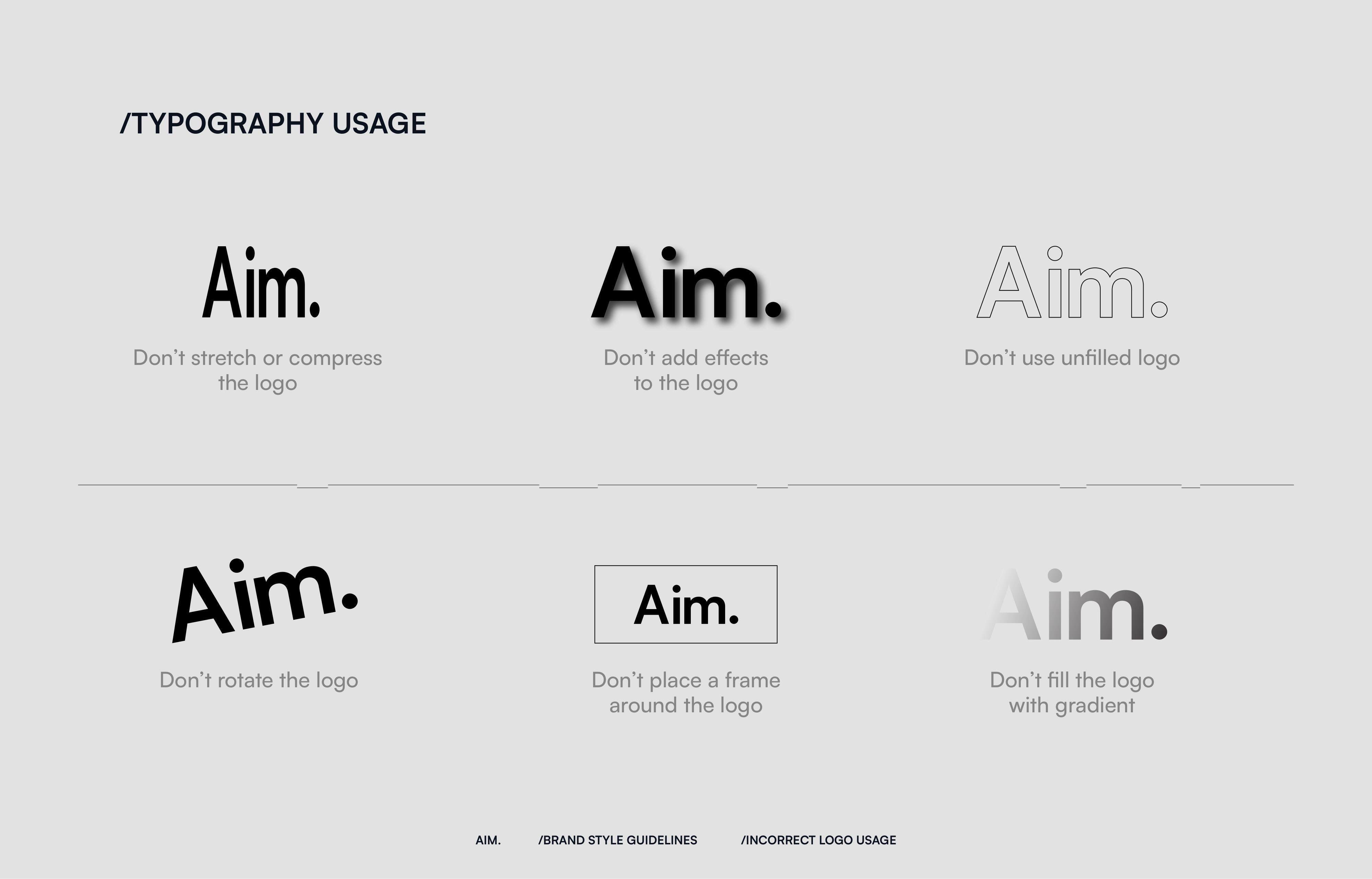 Aim Brand Guidelines by Cubex Design on Dribbble