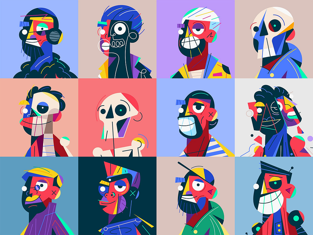 NFT Collection, Abstract Character Design, Crypto Art by Mark Rise on ...