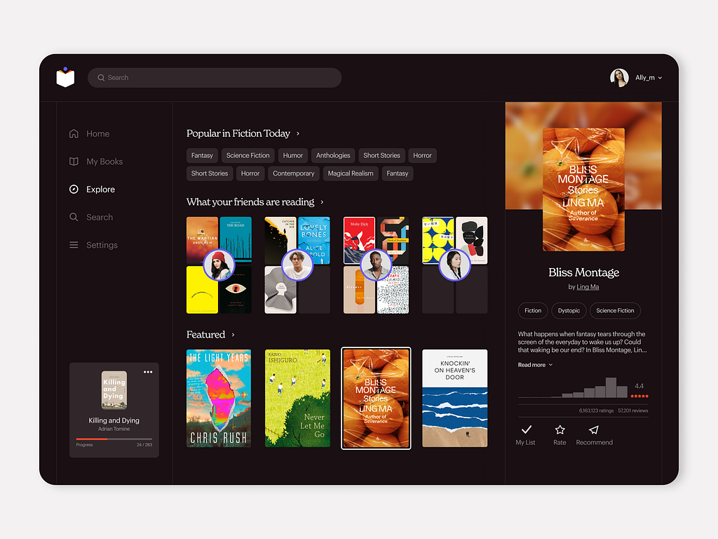 Goodreads Redesign Interface by Tom Macansh on Dribbble