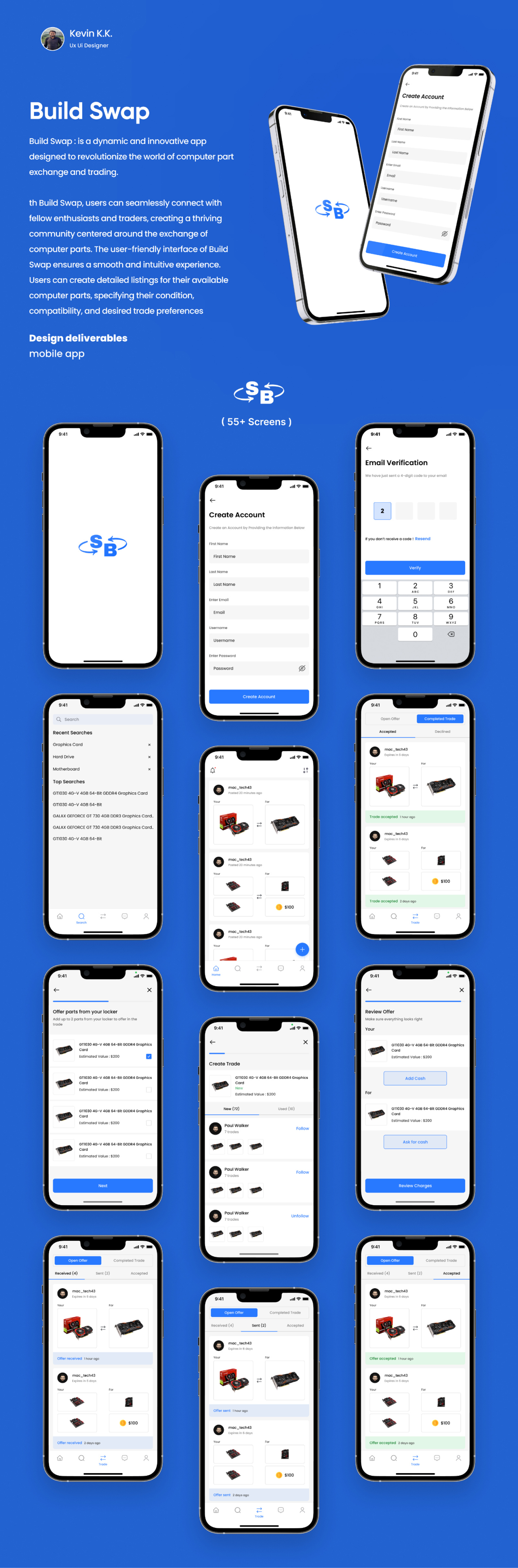 Build Swap App Design by Kevin Khunt on Dribbble