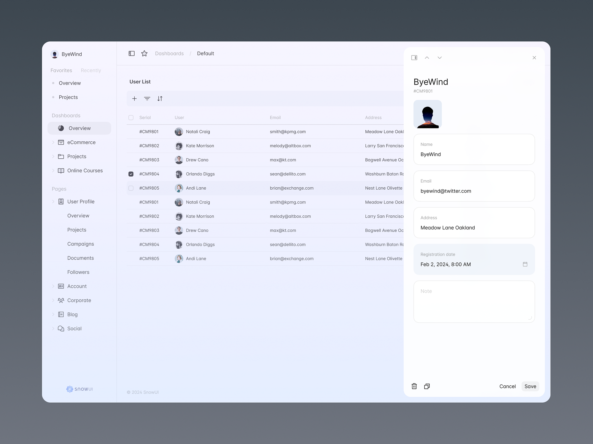 Profile pop-up by ByeWind on Dribbble