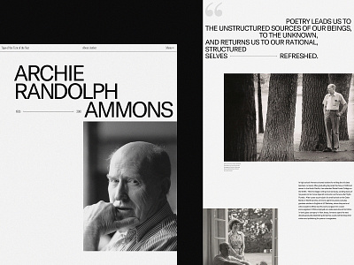 Ammons Poems Website by tubik UX for tubik on Dribbble