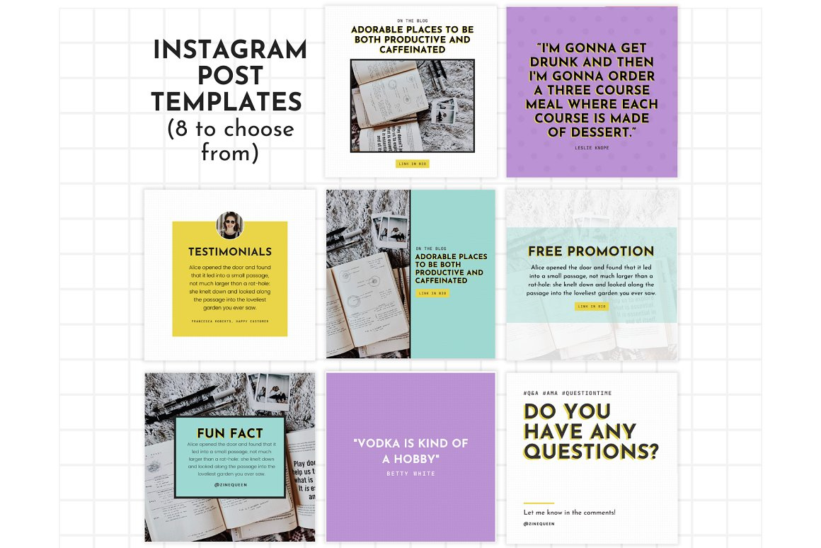 Instagram Template Yellow Canva by Instagram Templates on Dribbble