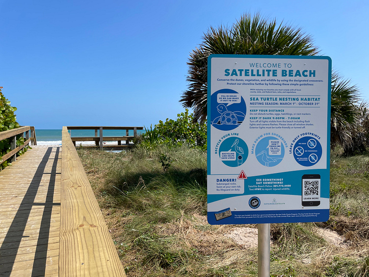 Satellite Beach Crossover Signage by Carmen Neumann on Dribbble