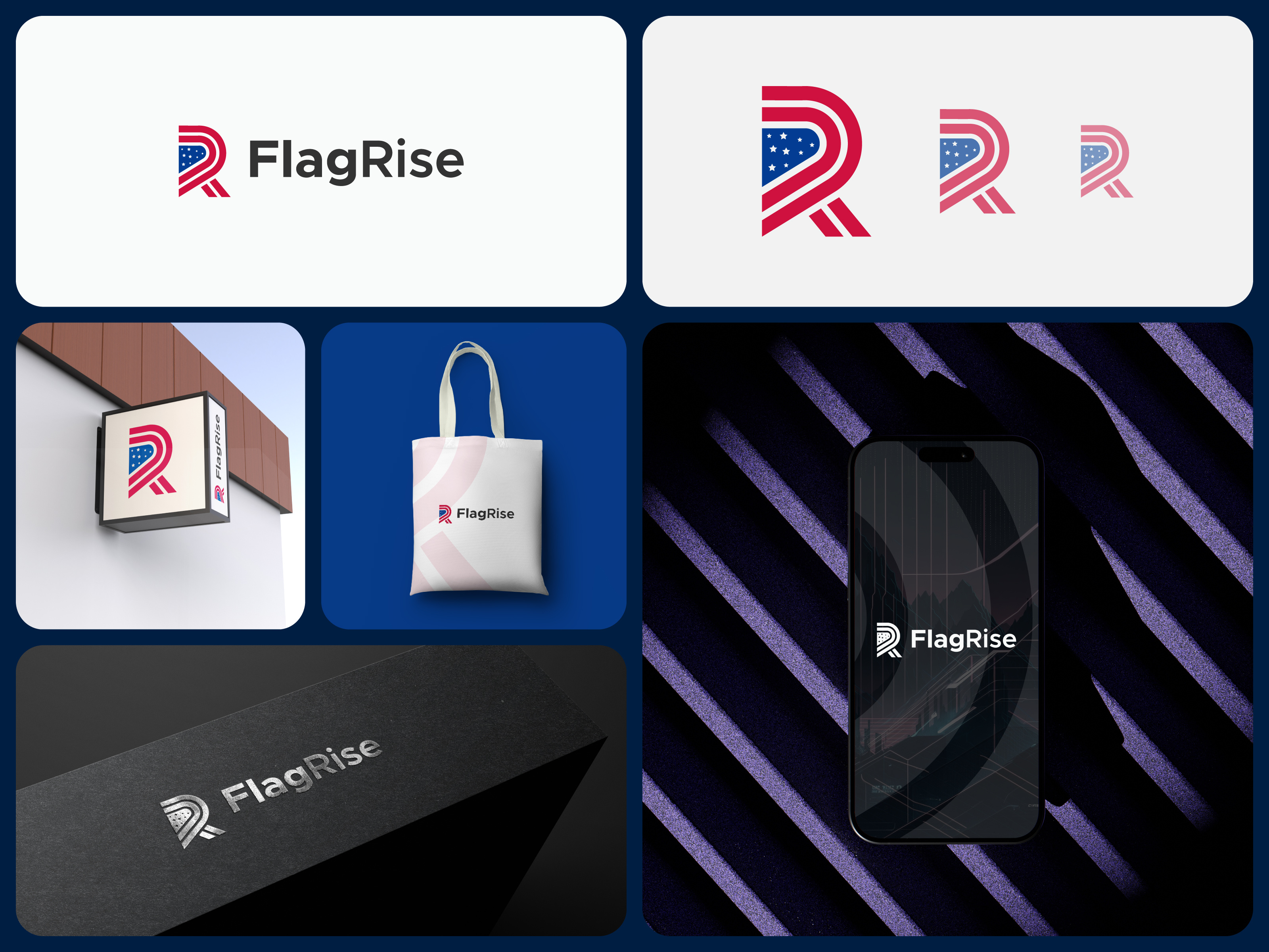 FlagRise Logo Branding Identity Design by Md Rezaul - Logo Designer on ...