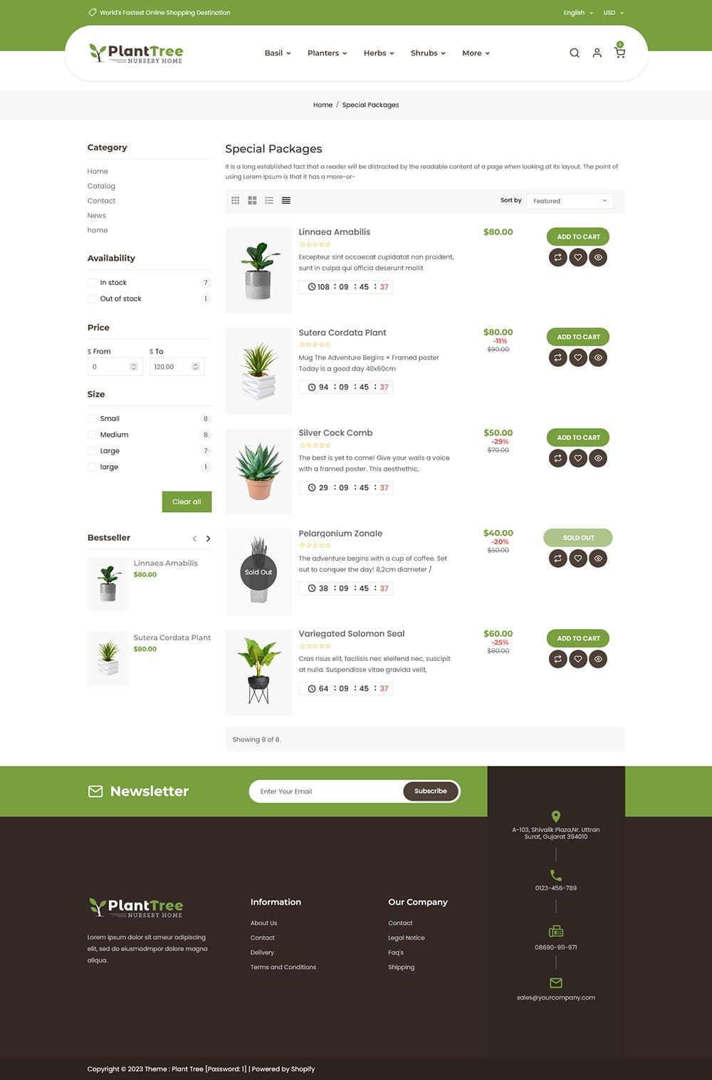 PlantTree – Nursery & Plants – eCommerce Responsive Theme by ...