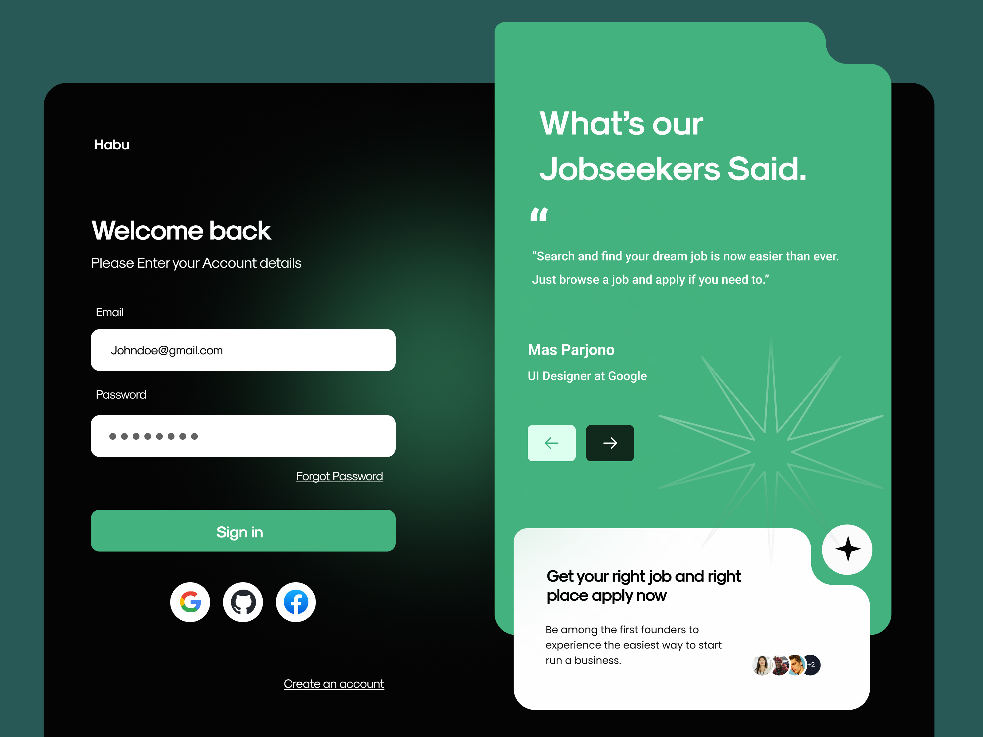 Sign in Page design by Ghulam Rasool 🚀 for Upnow Studio on Dribbble