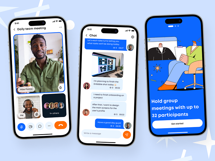 Video Conferencing Mobile App by Ronas IT | UI/UX Team on Dribbble