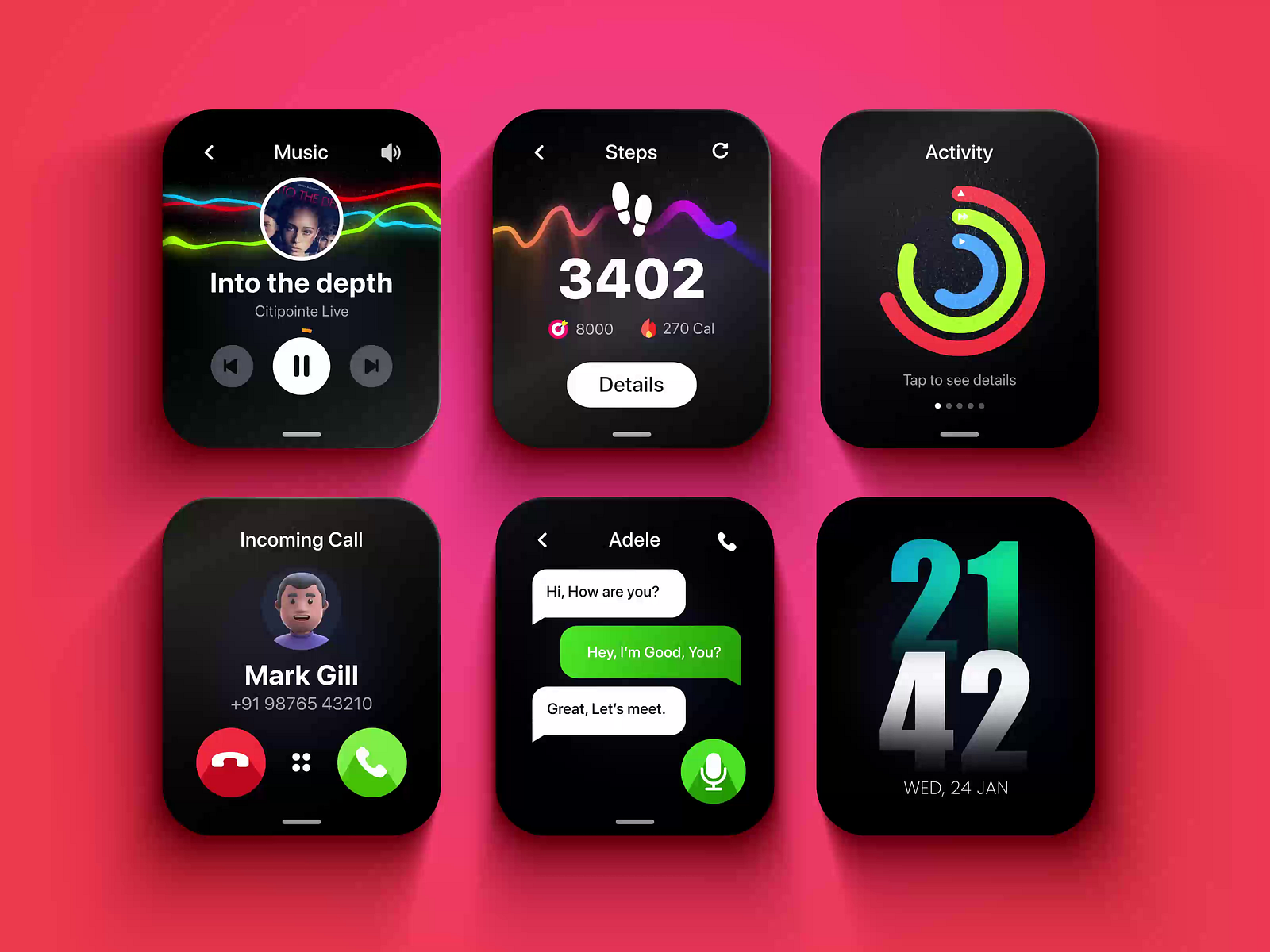 Apple Smart Watch UI Design by Expert App Devs on Dribbble