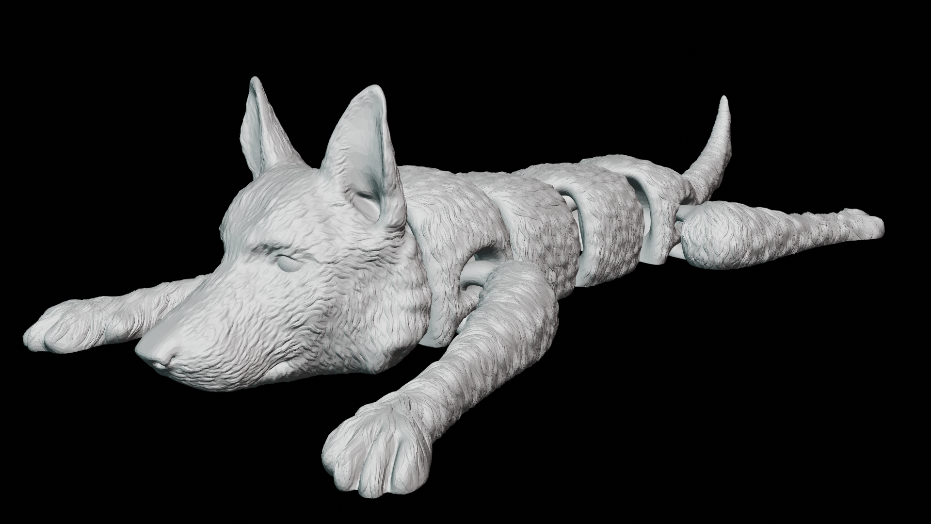 3D German Shepherd Articulated Model for 3D Printing by Kamrun Nahar ...