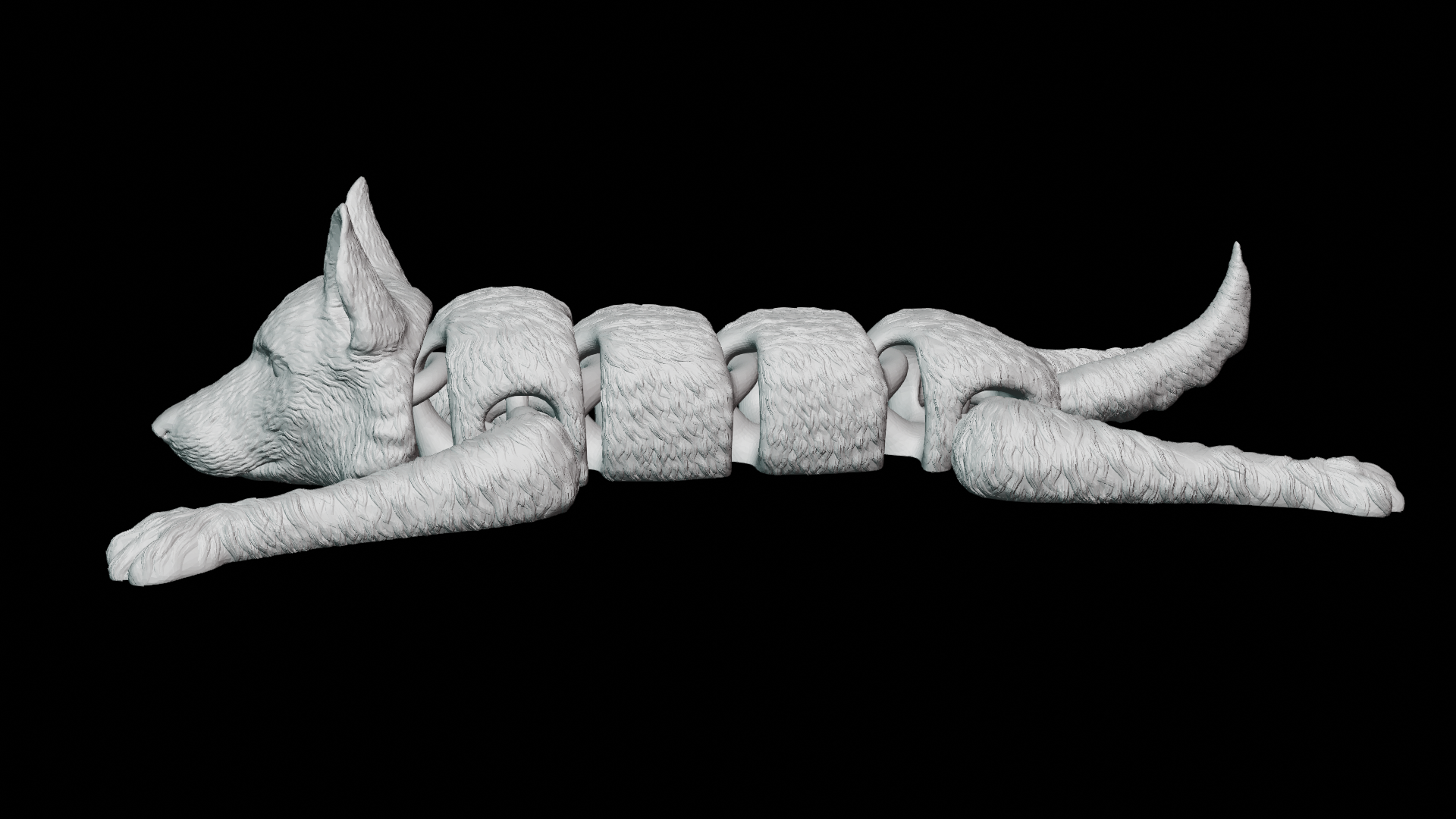 3D German Shepherd Articulated Model for 3D Printing by Kamrun Nahar ...