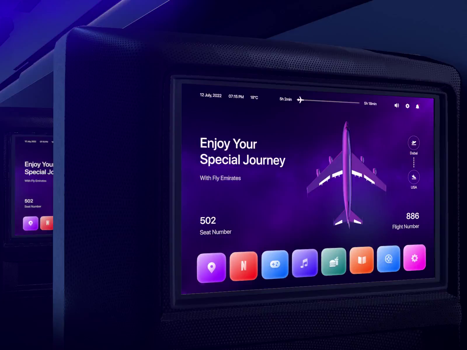 Inflight Seat Design Display Animation by Nasir Uddin on Dribbble
