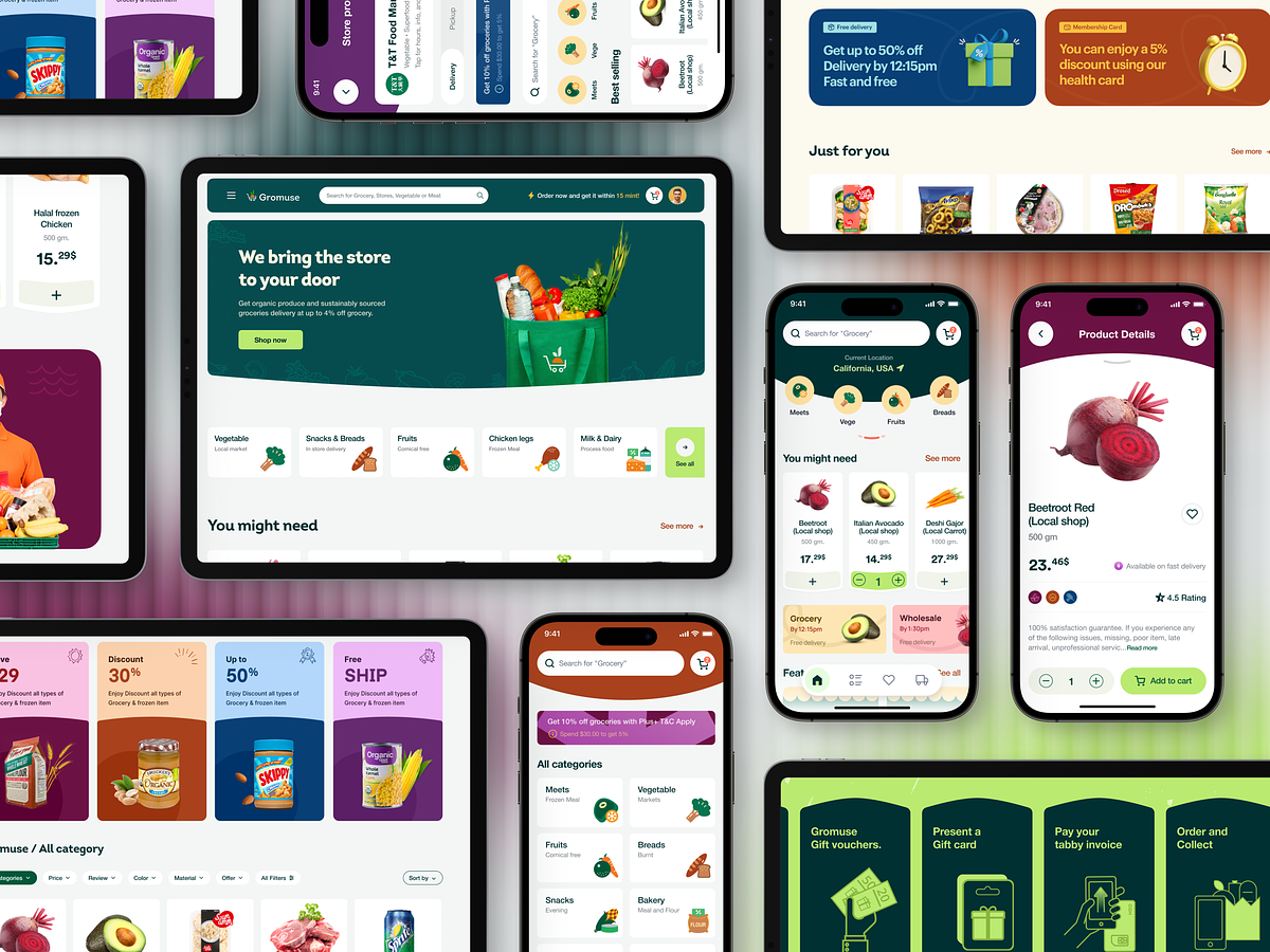 Grocery Shopping & Delivery E-commerce Web Application Design by Nasir ...
