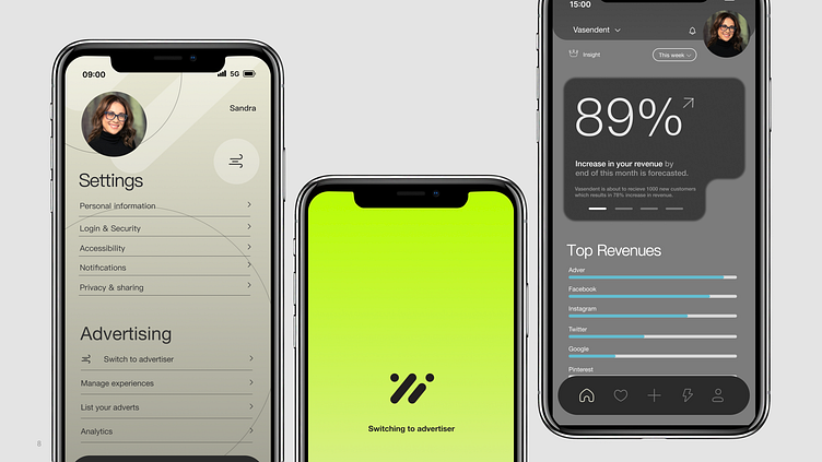 Adver app by Emmy Wallmo on Dribbble