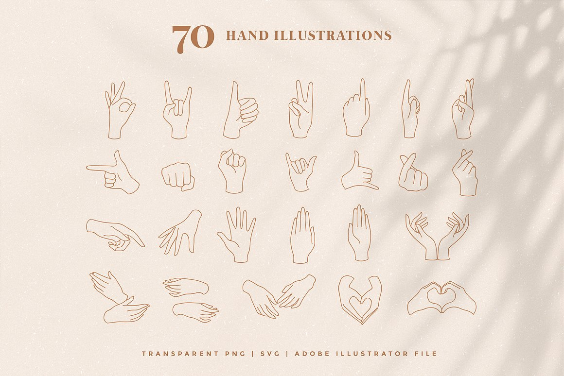 Hand Logo Line Illustrations by Product Packaging Design on Dribbble