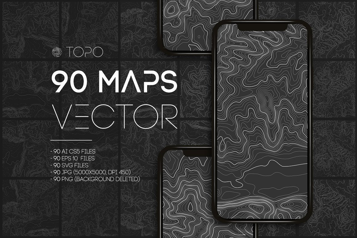 90 Topographic Maps Vector by Product Packaging Design on Dribbble