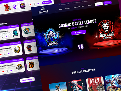 GALAPRO - Esports & Gaming Tournaments Landing Page by WfaStudio on ...