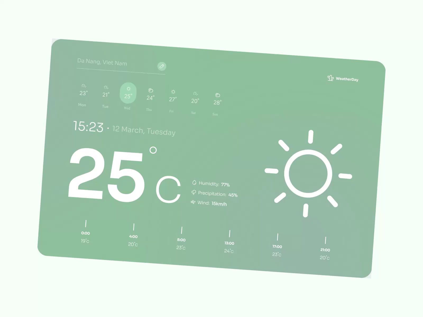 Weather UI by Dang Ngoc Tri on Dribbble