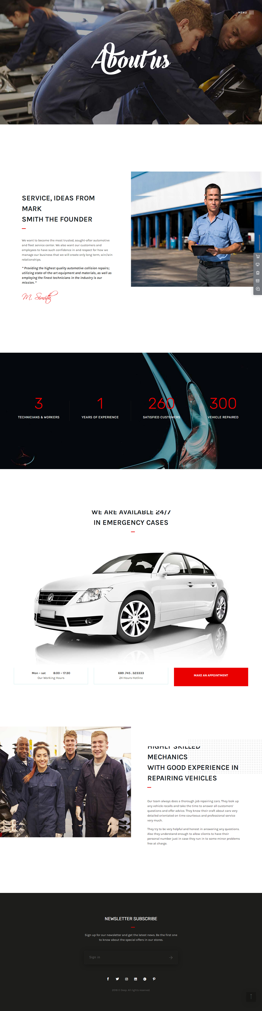 Automobile mechanic website by Proshanto Mondol on Dribbble