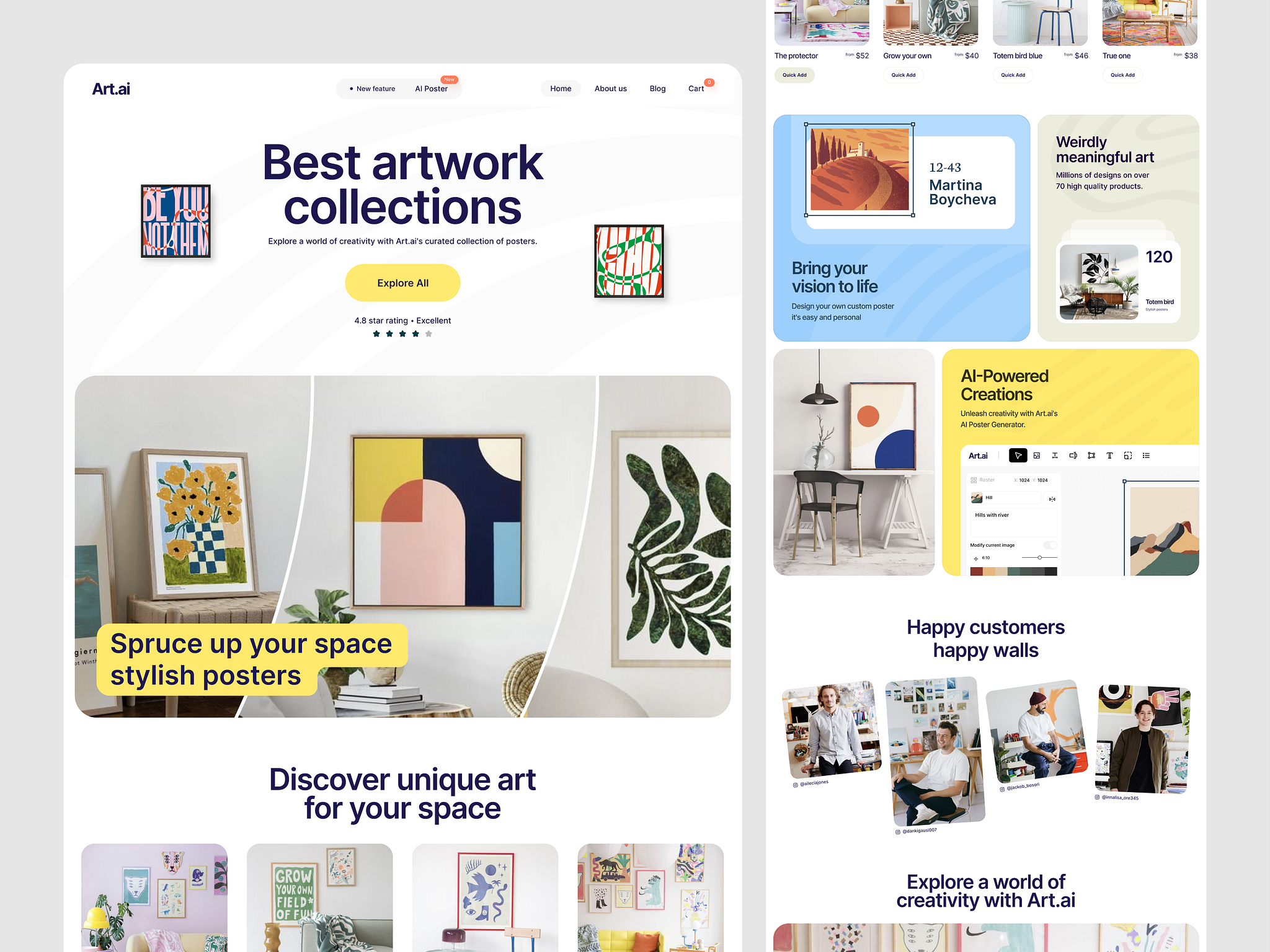 Artwork Website Design by Orix Creative on Dribbble
