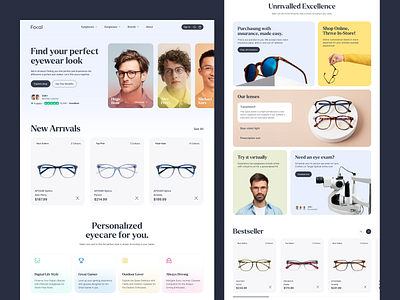 Eyewear Website Design by Orix Creative on Dribbble
