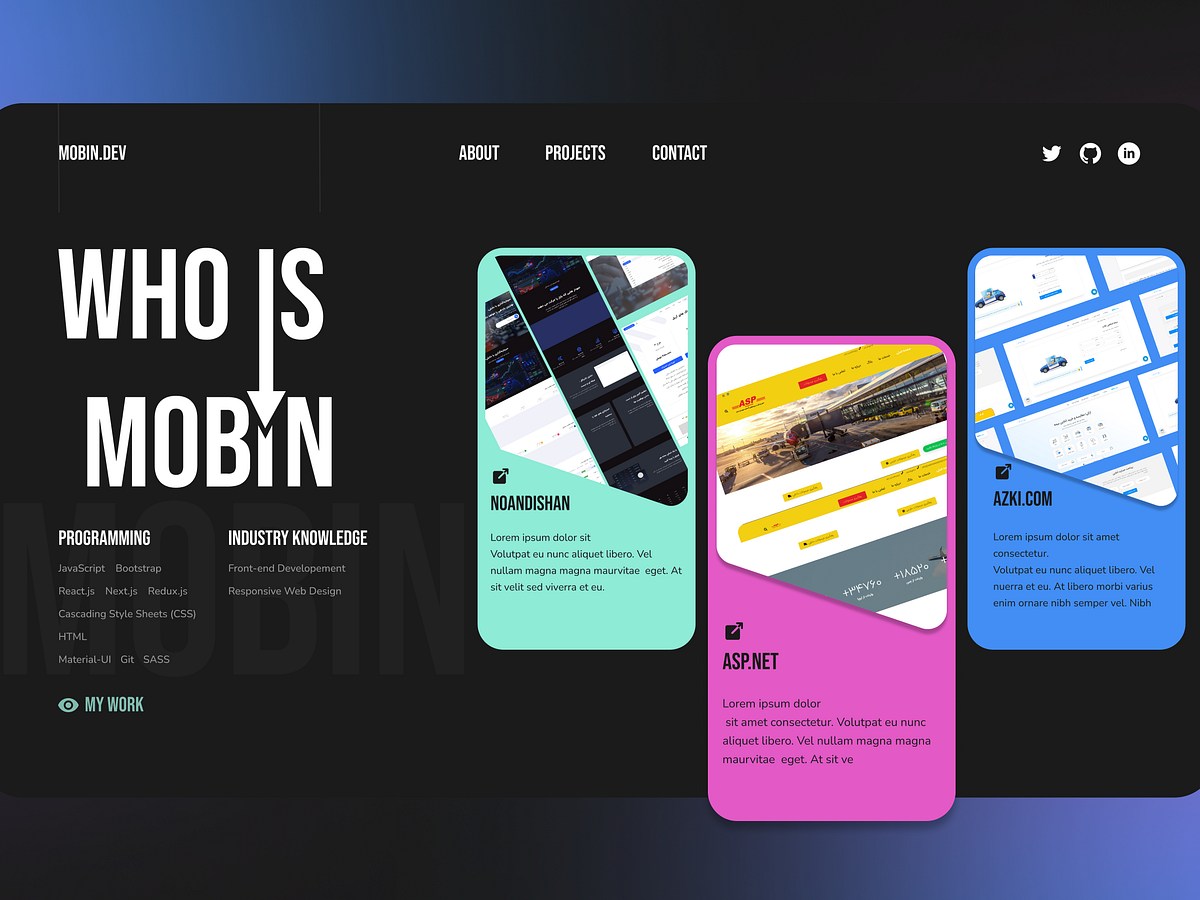 Browse thousands of Front End Developer Portfolio images for design ...