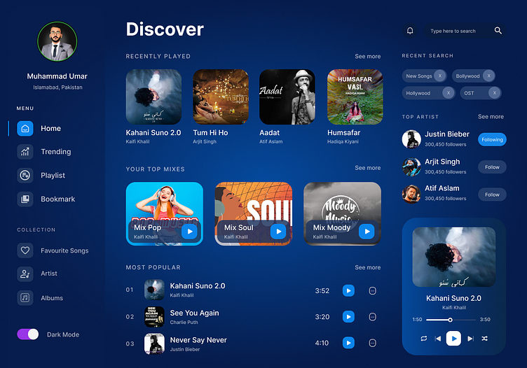 BeatBurst: Unleash the Power of Music Web App UI Design by Muhammad ...