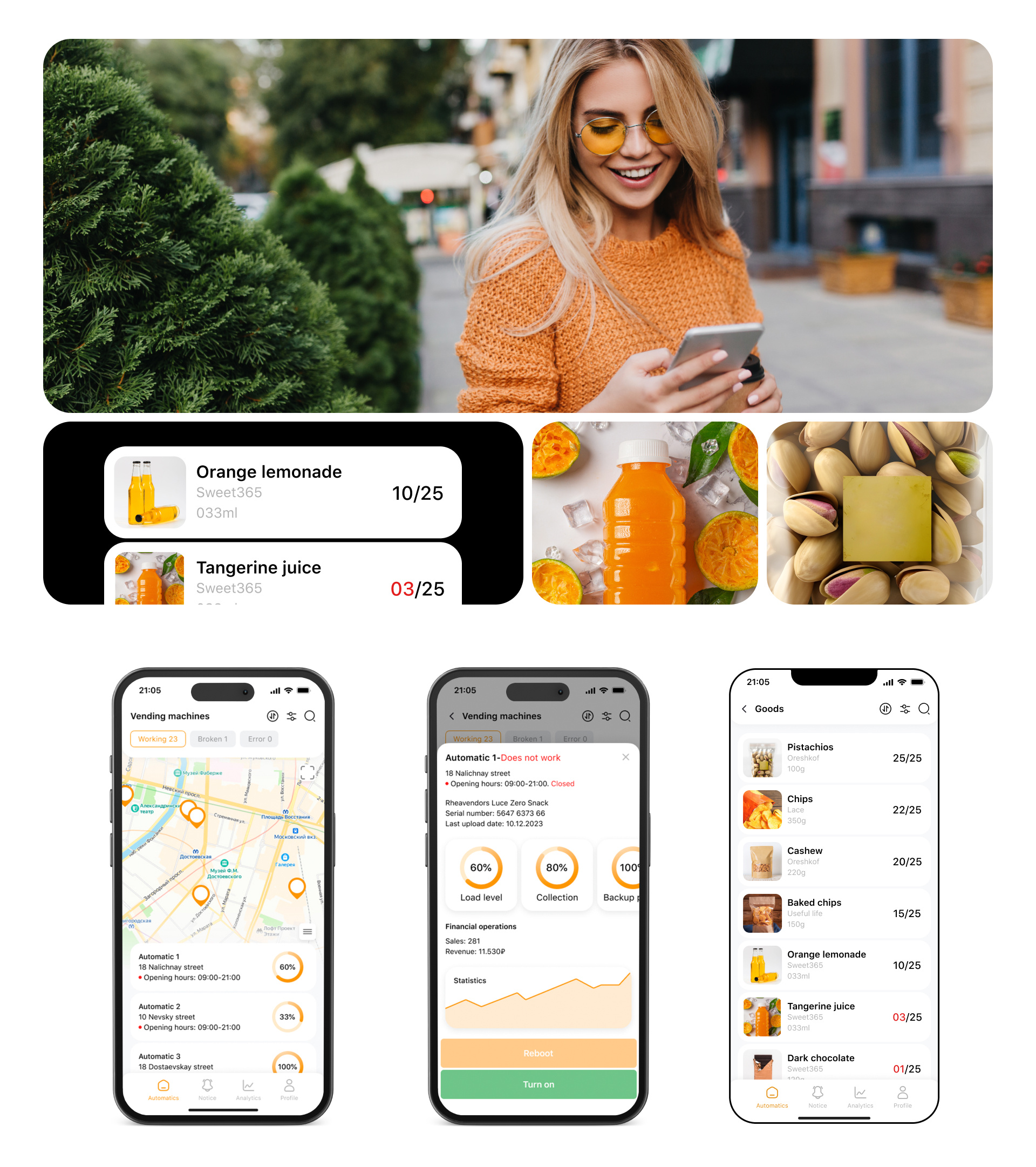 App for monitoring vending machines by Irina Shtykova on Dribbble