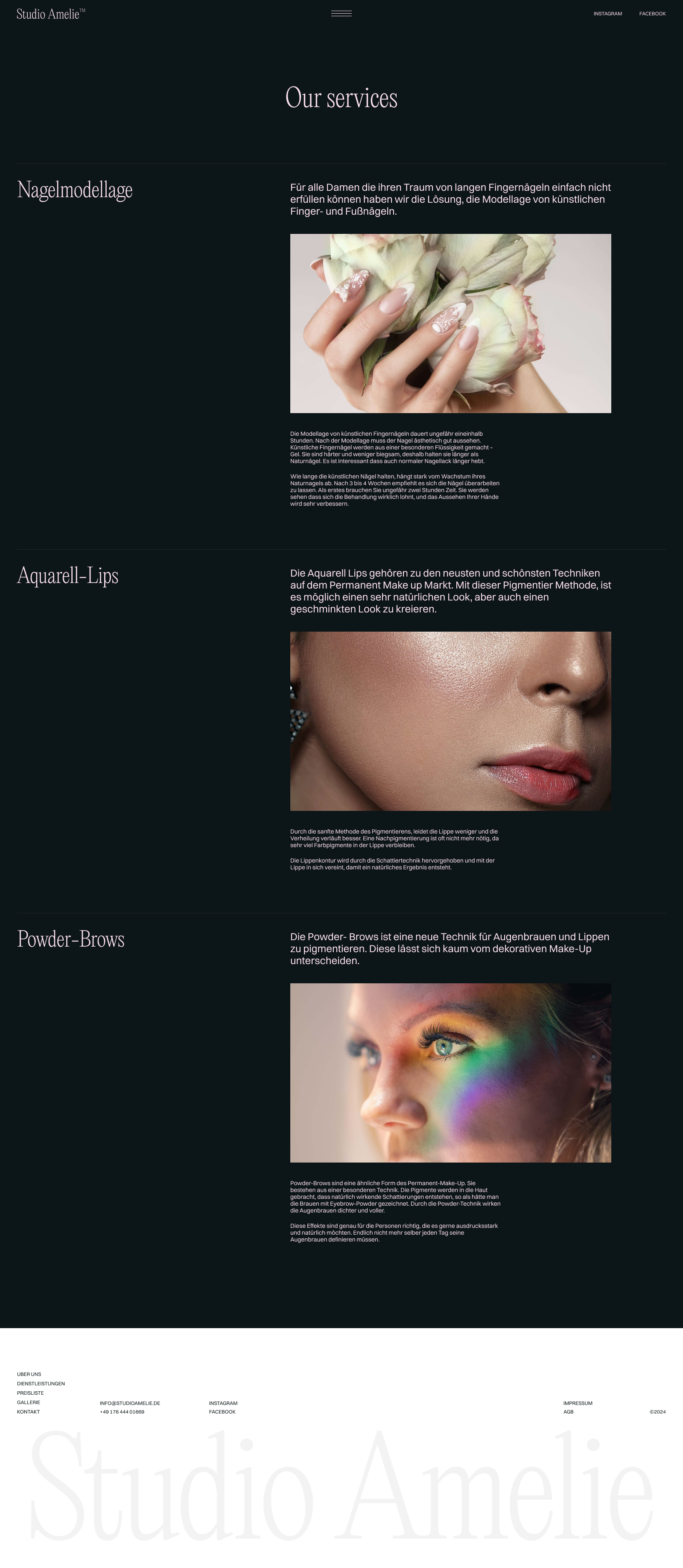 Studio Amelie - Complete Redesign by Front Tribe on Dribbble