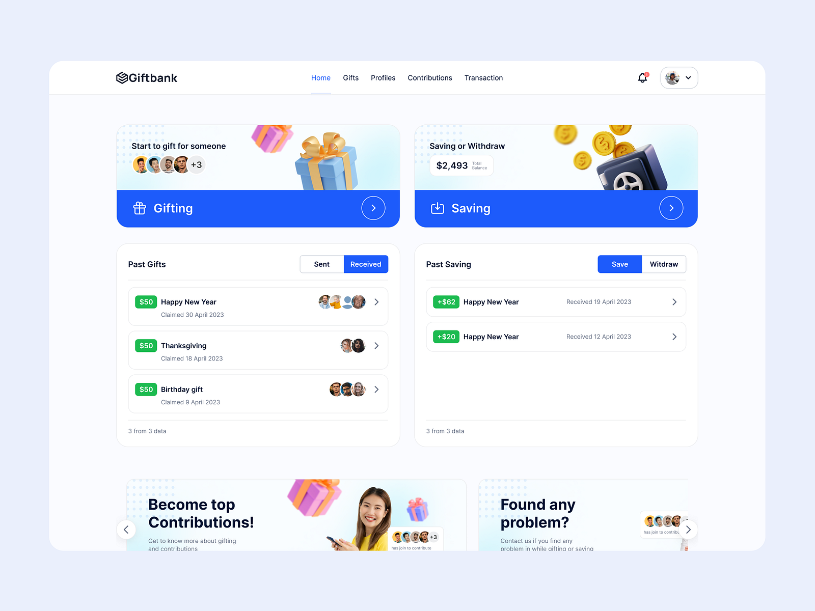 Gifting Web App - UI Design by Yosef agil on Dribbble