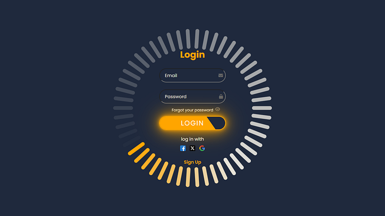 New Rotating style Anmated Login form using HTml CSS by Eldnight Ahmad ...