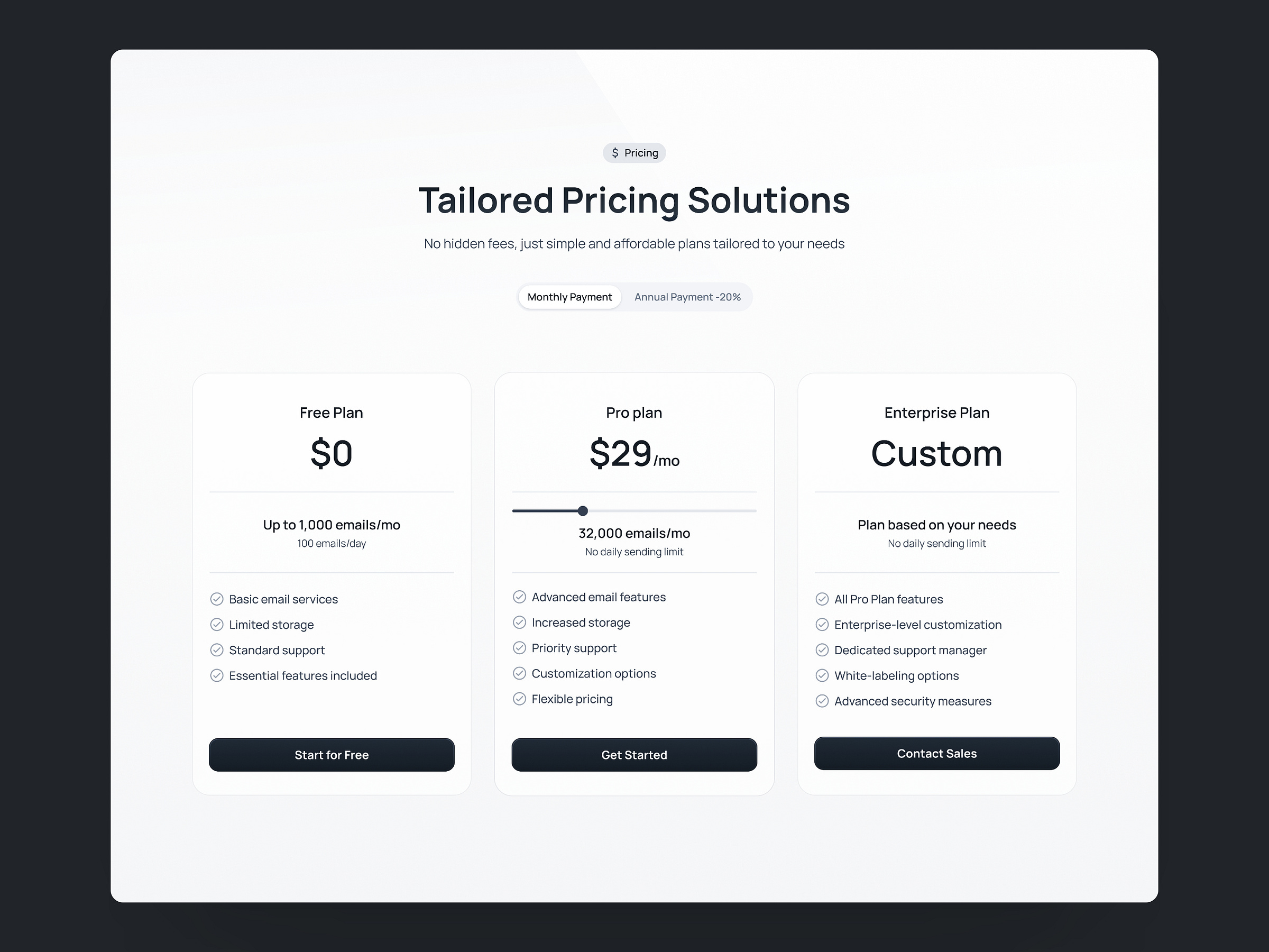 Pricing plan website page - Beyond UI by Beyond UI on Dribbble