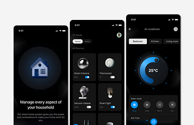 Screens Of A Smart App Design by Olakunle Oyederu on Dribbble