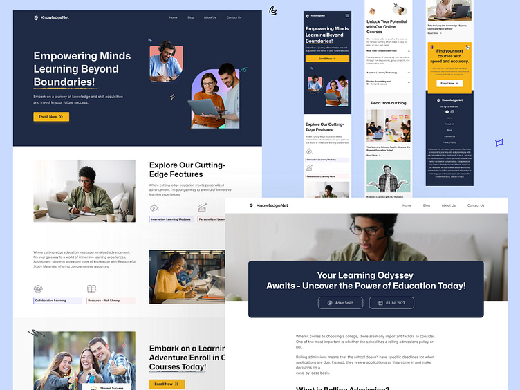 KnowledgeNet - Educational platform by Sahil Salekar on Dribbble
