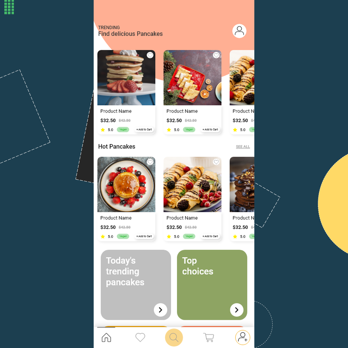 UI Design for Pancake online ordering application using Adobe XD by ...