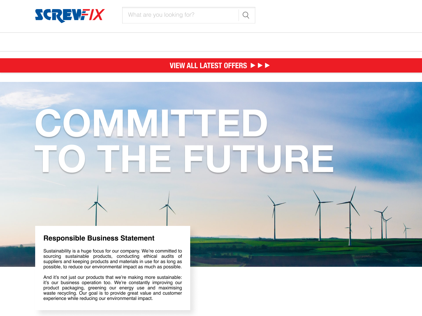 ScrewFix - Comitted to the Future Website UI Design by Muhammad Umar on ...
