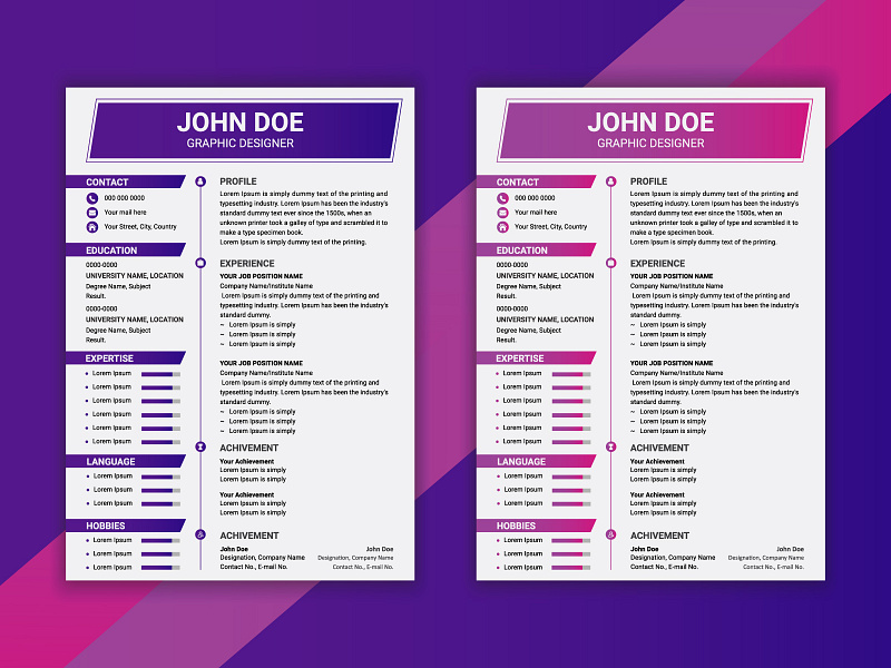 Browse thousands of Resume images for design inspiration | Dribbble