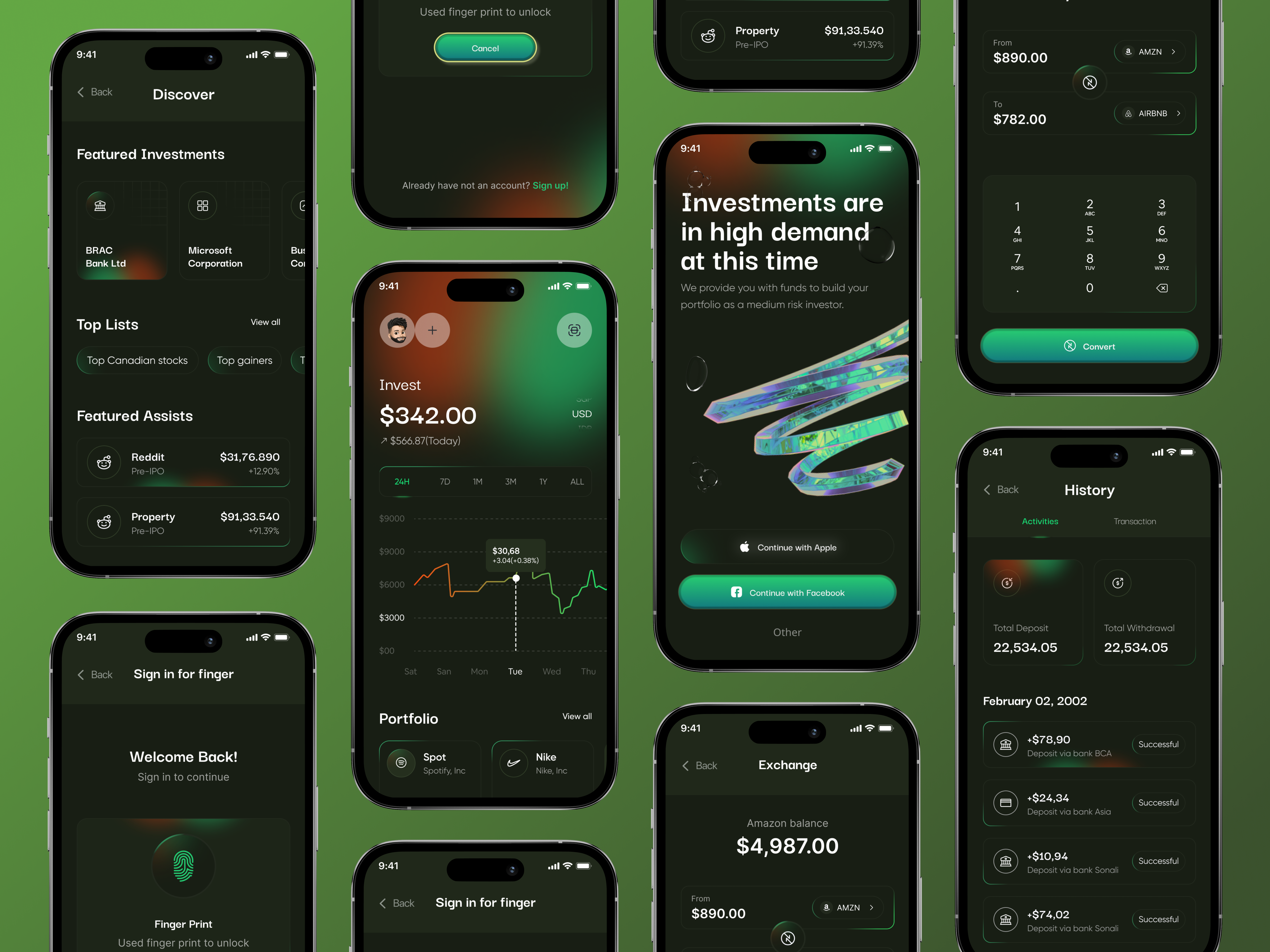 Investment App UI by Ofspace UX/UI on Dribbble