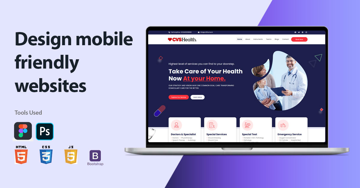 Responsive Bootrap Website by Abhishek Ghosh on Dribbble