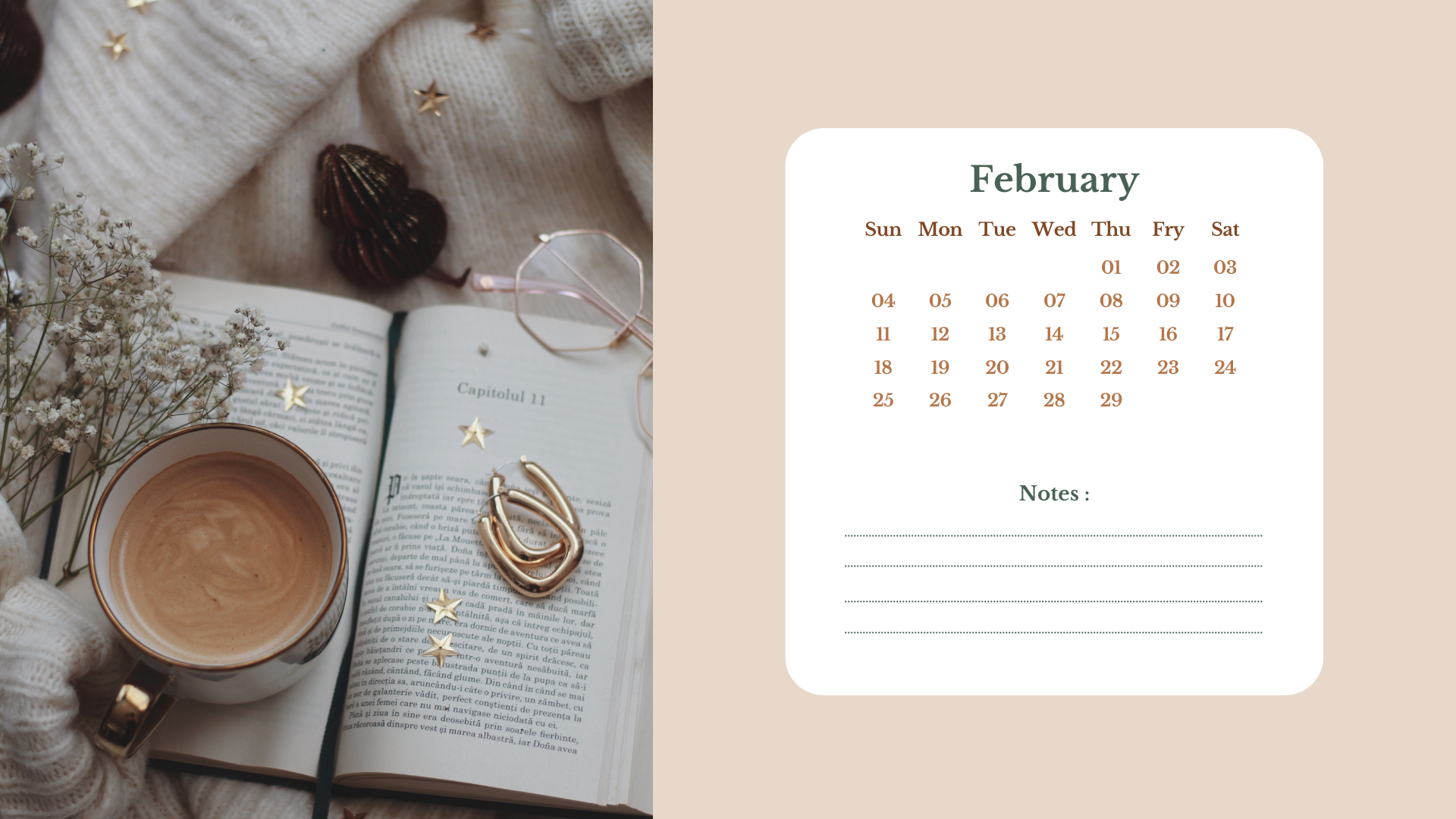 Aesthetic Photography 2024 Calendar Postcard Design by Sumaiyya Islam ...