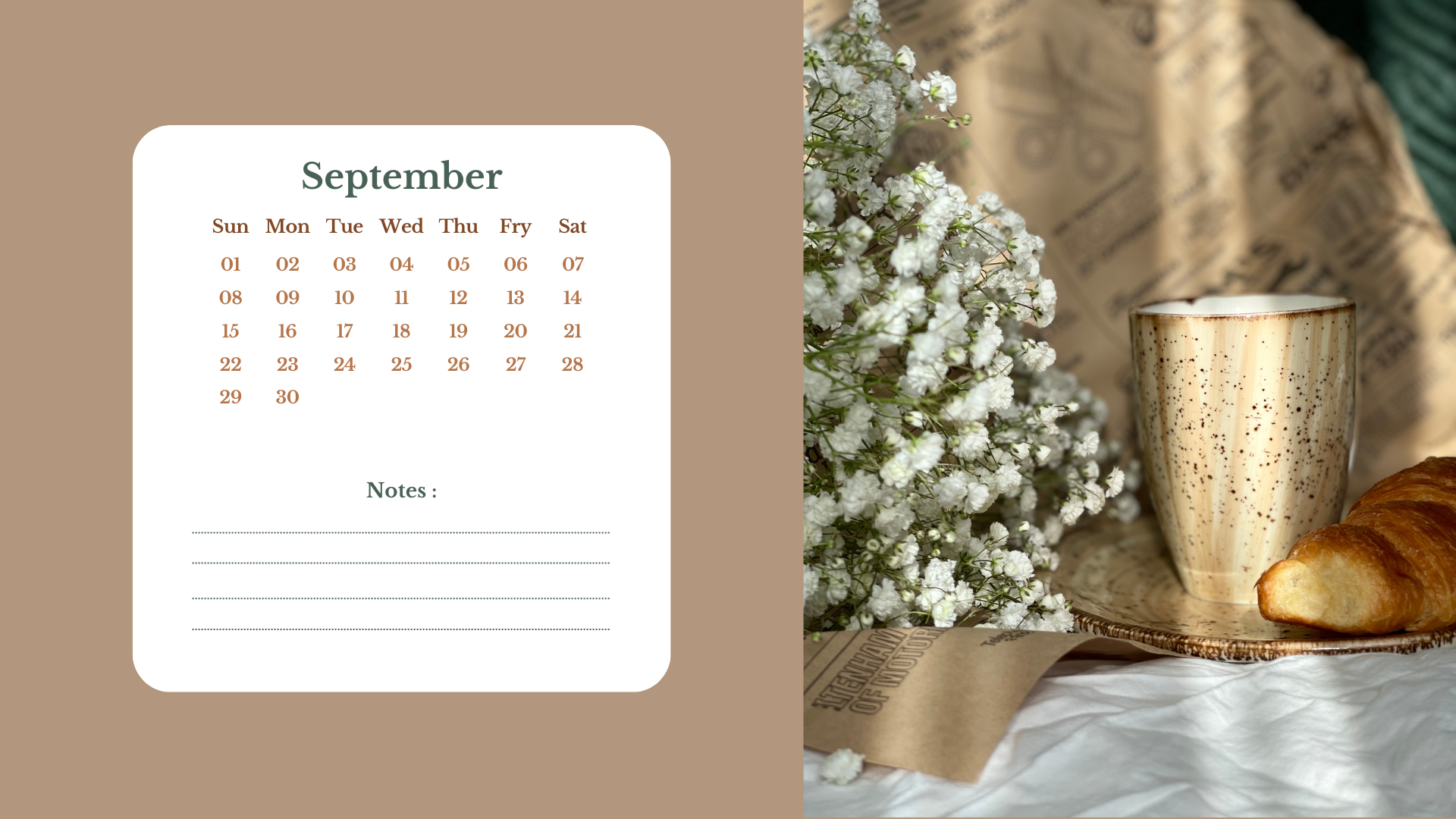 Aesthetic Photography 2024 Calendar Postcard Design by Sumaiyya Islam ...