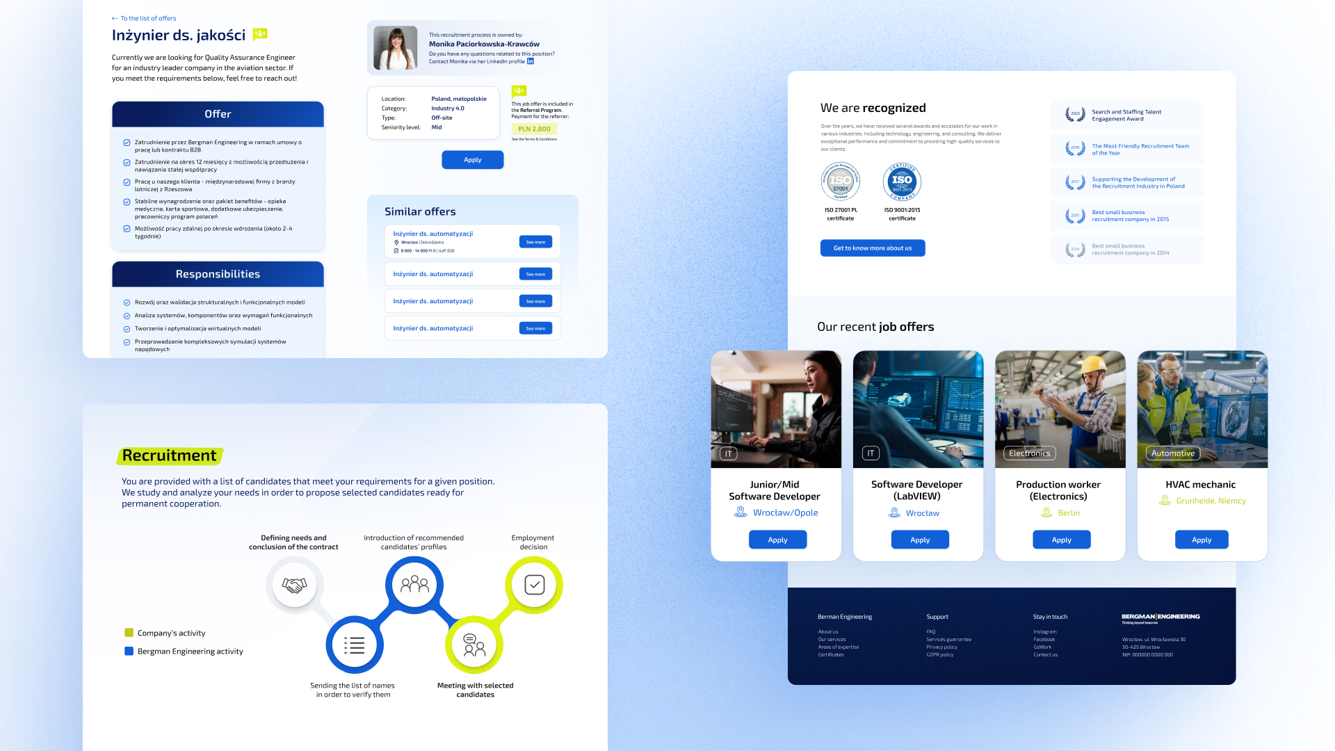 Engineering Company Website by Mateusz Gargula on Dribbble