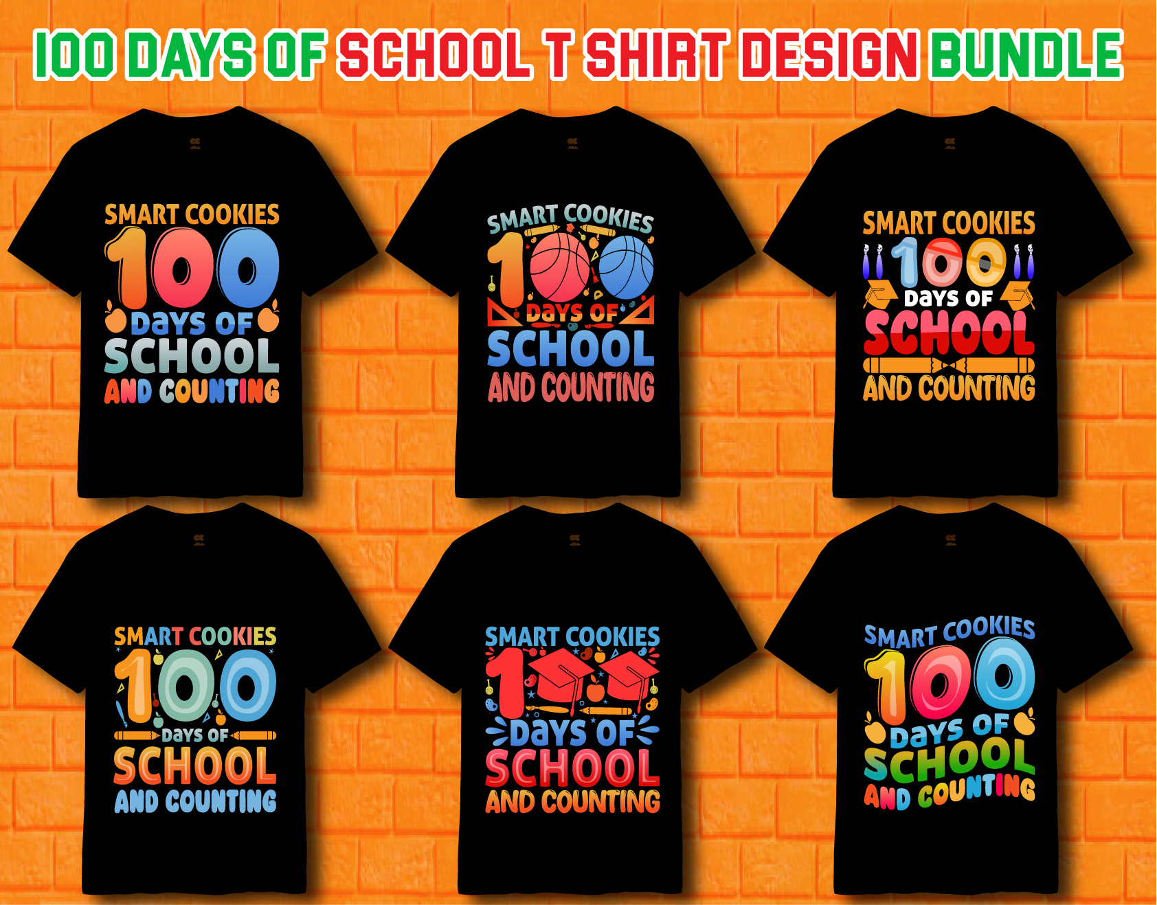 100 Days Of School Bundle designs, themes, templates and downloadable ...
