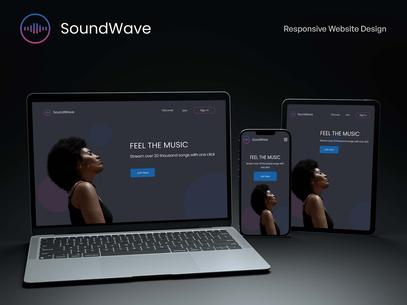 SoundWave | Responsive Website by Asad Yaseen on Dribbble