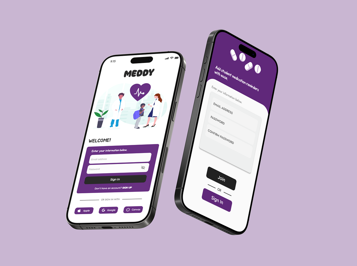 Student Medication Reminder App UX UI Design by Designed By Miya on ...