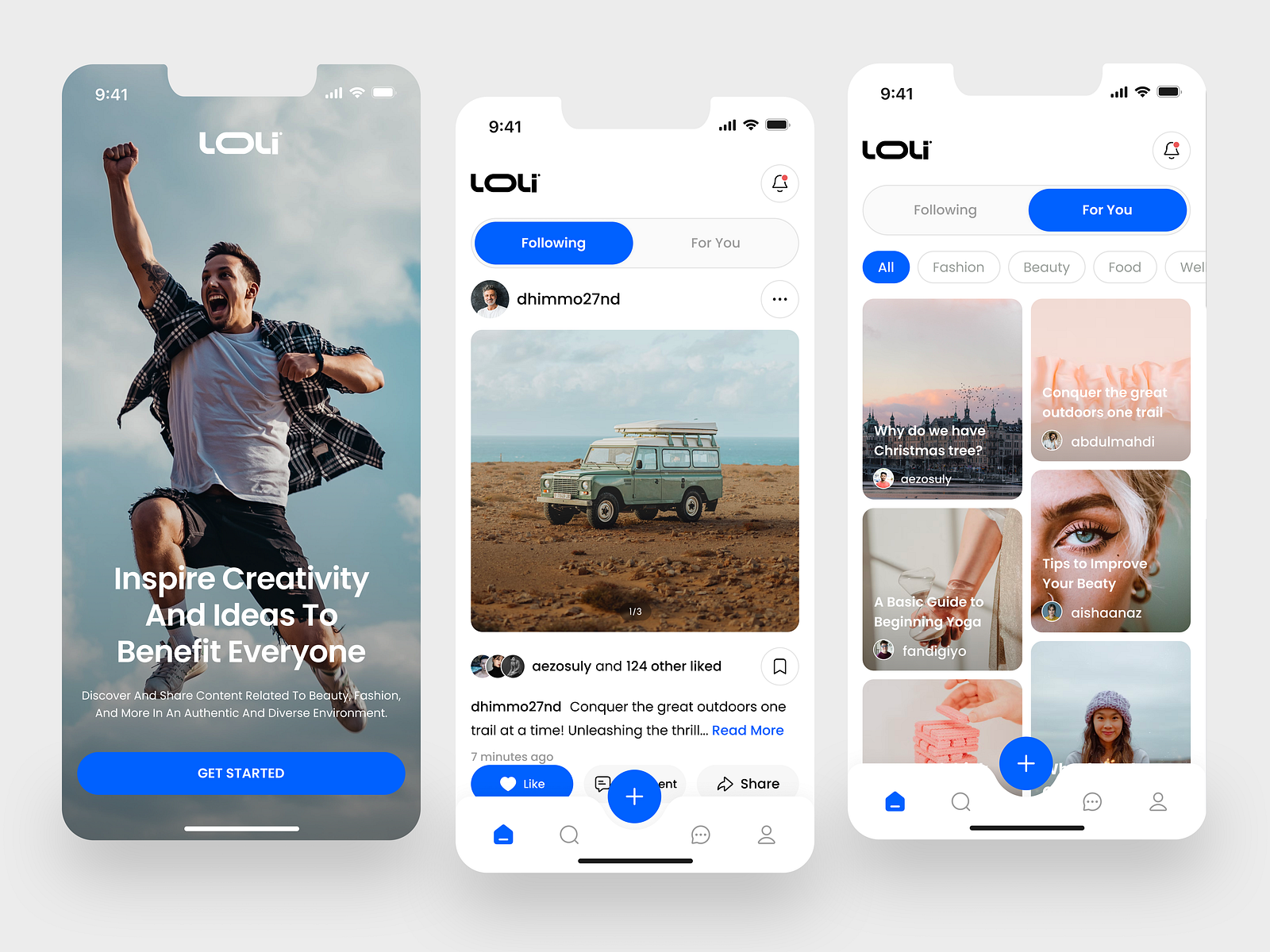 Social Network Apps by Odama on Dribbble
